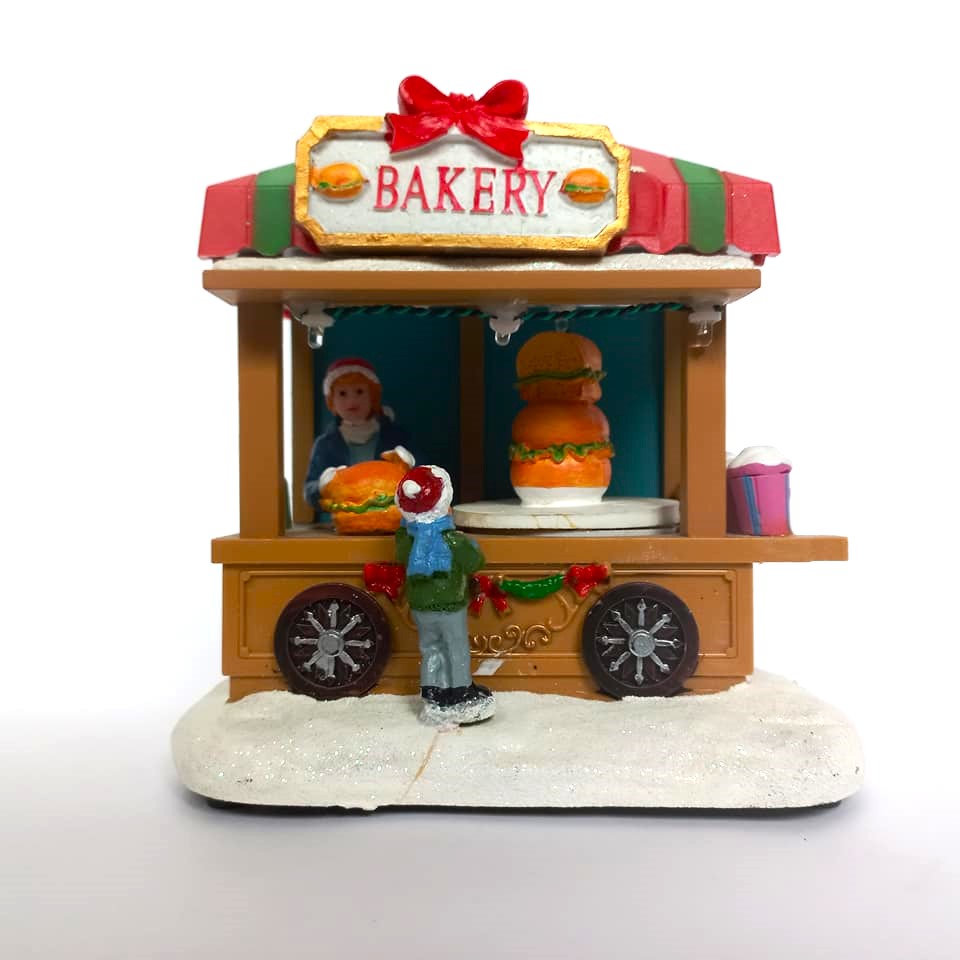 LED Light Up Bakery - Christmas Village Scene - Reddilight